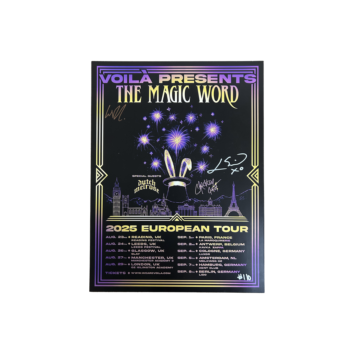Signed EU/UK Tour Poster – Wear VOILÀ